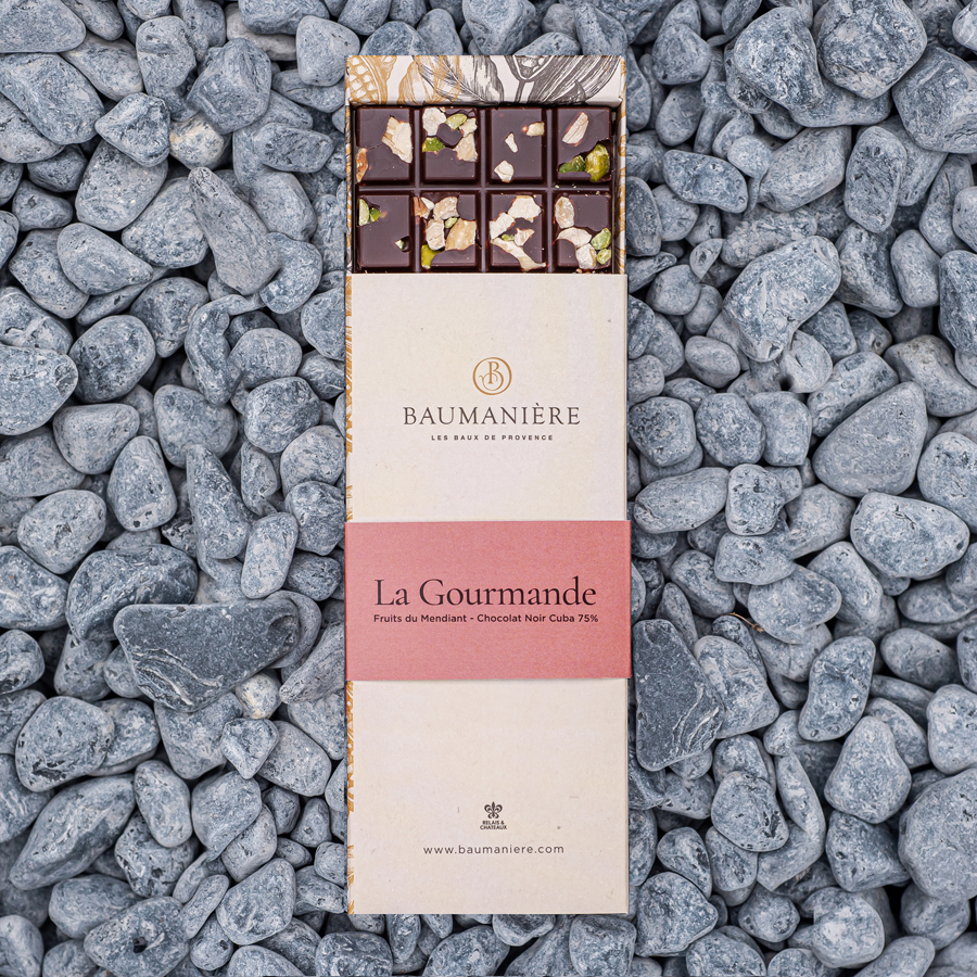Tablette La Gourmande Fruits du Mendiant - Dark Chocolate Cuba 75% ...